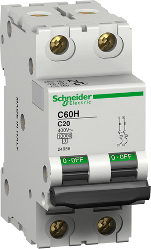 C60H MCB 2P 32A C Curve Schneider 24990